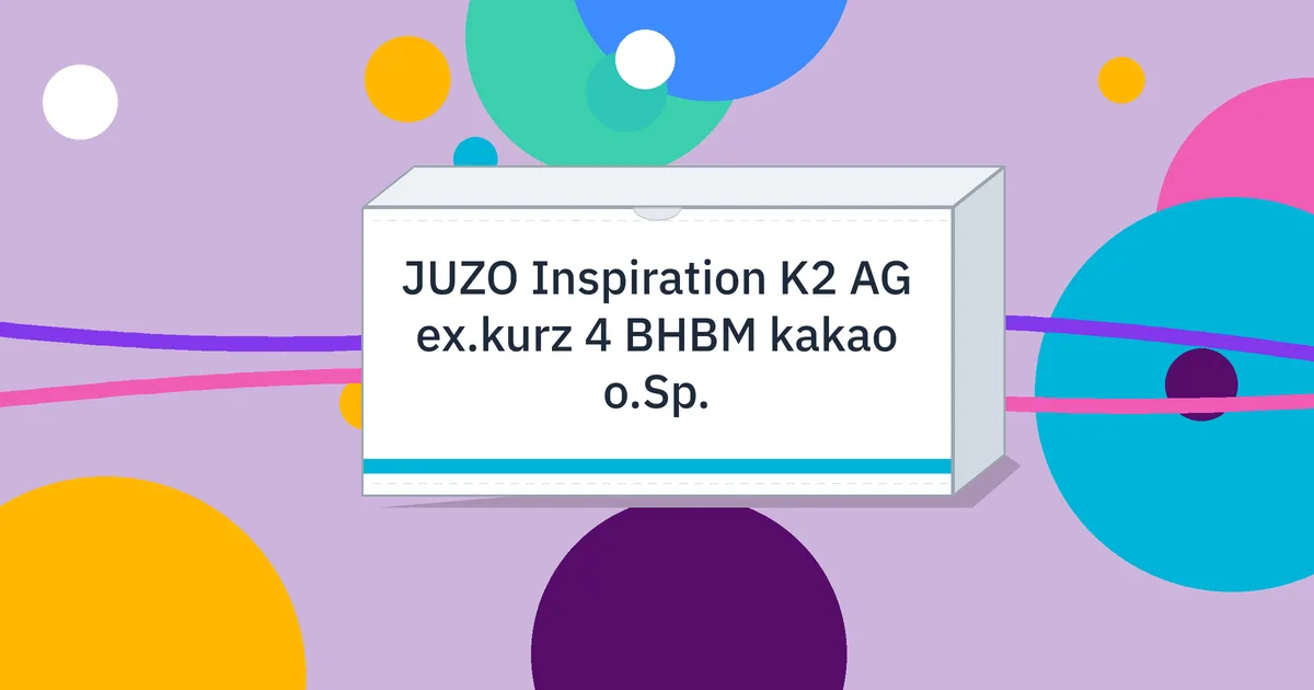 Symbolbild: Packung mit der Aufschrift JUZO Inspiration K2 AG ex.kurz 4 BHBM kakao o.Sp. (PZN 14878344) – Verfügbarkeit und Bezug in Apotheken in Frankfurt am Main
