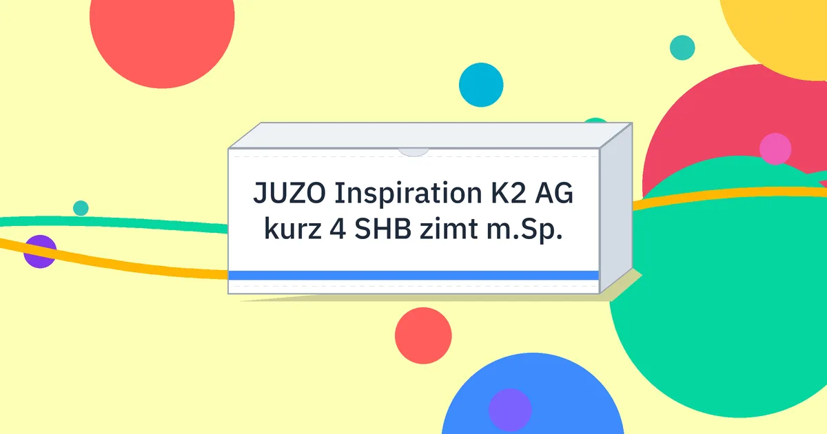 Symbolbild: Packung mit der Aufschrift JUZO Inspiration K2 AG kurz 4 SHB zimt m.Sp. (PZN 14922660) – Verfügbarkeit und Bezug in Apotheken in Frankfurt am Main