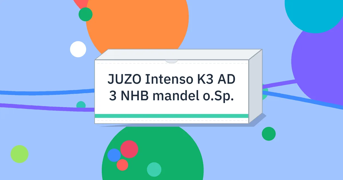 Symbolbild: Packung mit der Aufschrift JUZO Intenso K3 AD 3 NHB mandel o.Sp. (PZN 18641573) – Verfügbarkeit und Bezug in Apotheken in Frankfurt am Main