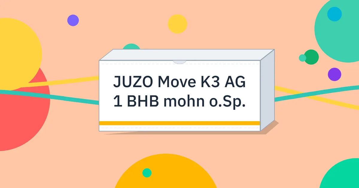 Symbolbild: Packung mit der Aufschrift JUZO Move K3 AG 1 BHB mohn o.Sp. (PZN 18589476) – Verfügbarkeit und Bezug in Apotheken in Frankfurt am Main