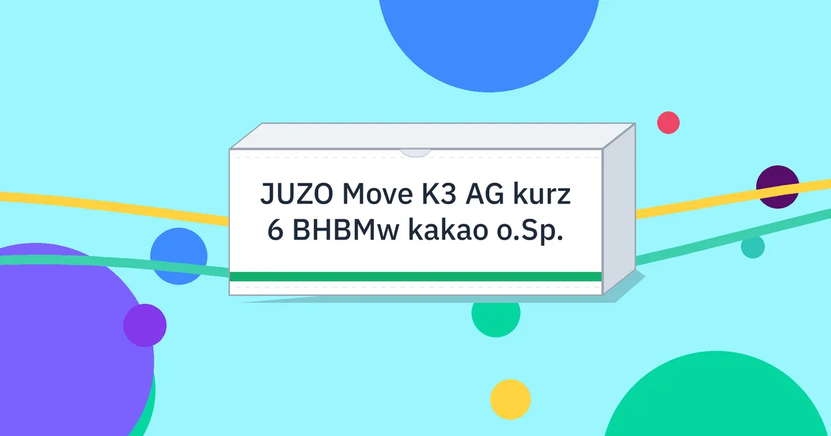 Symbolbild: Packung mit der Aufschrift JUZO Move K3 AG kurz 6 BHBMw kakao o.Sp. (PZN 18594253) – Verfügbarkeit und Bezug in Apotheken in Frankfurt am Main
