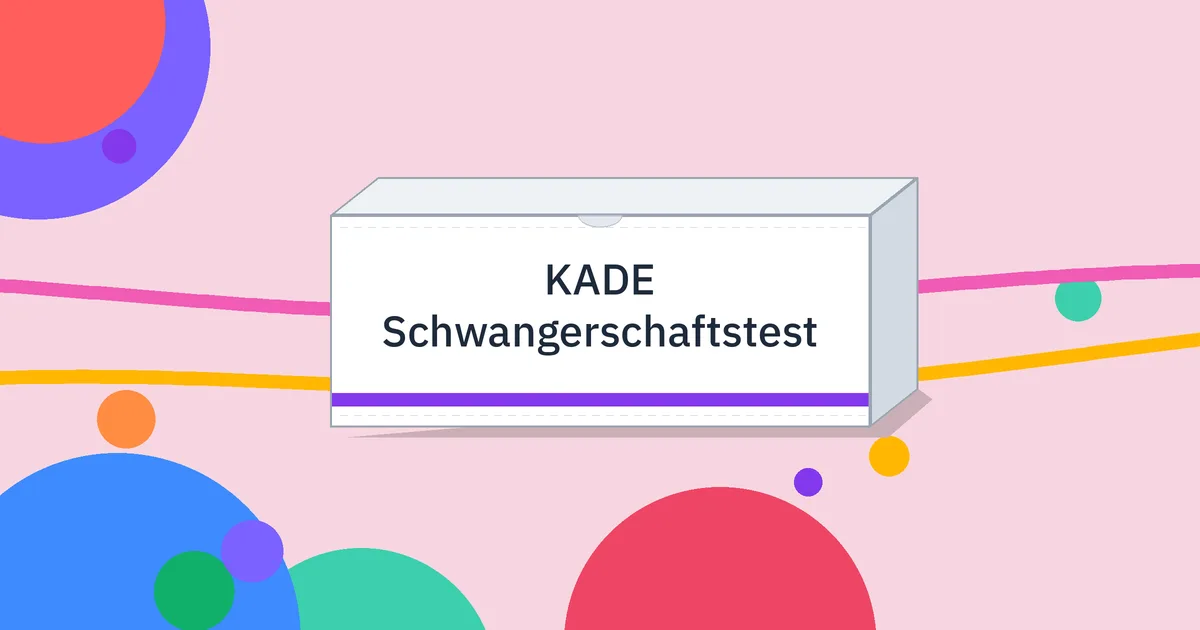 Symbolbild: Packung mit der Aufschrift KADE Schwangerschaftstest (PZN 01328317) – Verfügbarkeit und Bezug in Apotheken in Frankfurt am Main