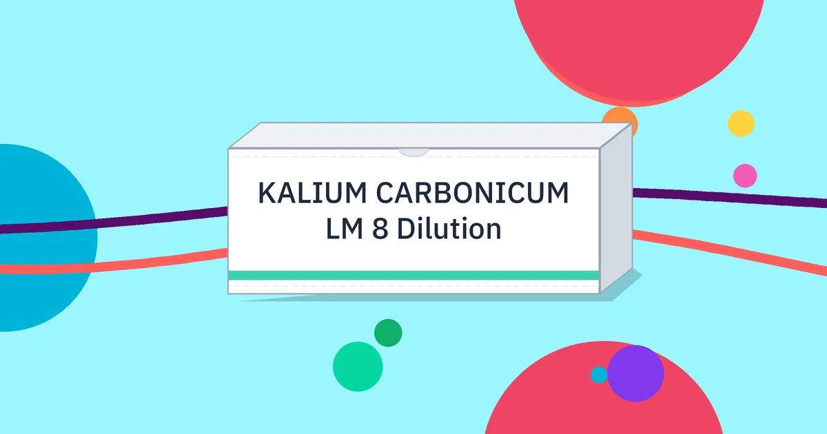 Symbolbild: Packung mit der Aufschrift KALIUM CARBONICUM LM 8 Dilution (PZN 12918269) – Verfügbarkeit und Bezug in Apotheken in Frankfurt am Main