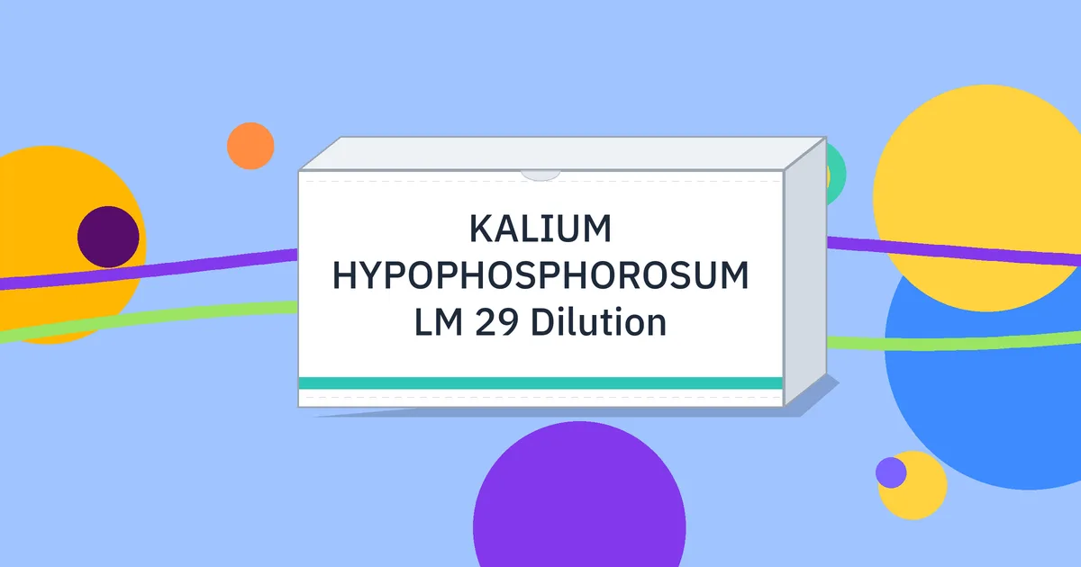 Symbolbild: Packung mit der Aufschrift KALIUM HYPOPHOSPHOROSUM LM 29 Dilution (PZN 12922182) – Verfügbarkeit und Bezug in Apotheken in Frankfurt am Main