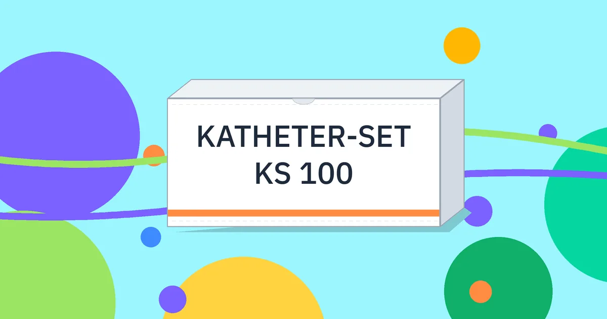 Symbolbild: Packung mit der Aufschrift KATHETER-SET KS 100 (PZN 03064319) – Verfügbarkeit und Bezug in Apotheken in Frankfurt am Main