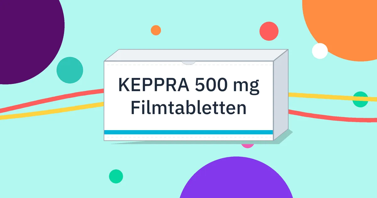 Symbolbild: Packung mit der Aufschrift KEPPRA 500 mg Filmtabletten (PZN 04011408) – Verfügbarkeit und Bezug in Apotheken in Frankfurt am Main