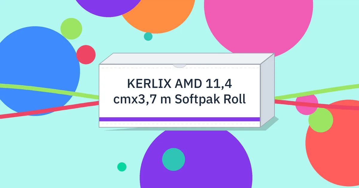 Symbolbild: Packung mit der Aufschrift KERLIX AMD 11,4 cmx3,7 m Softpak Roll (PZN 20692750) – Verfügbarkeit und Bezug in Apotheken in Frankfurt am Main