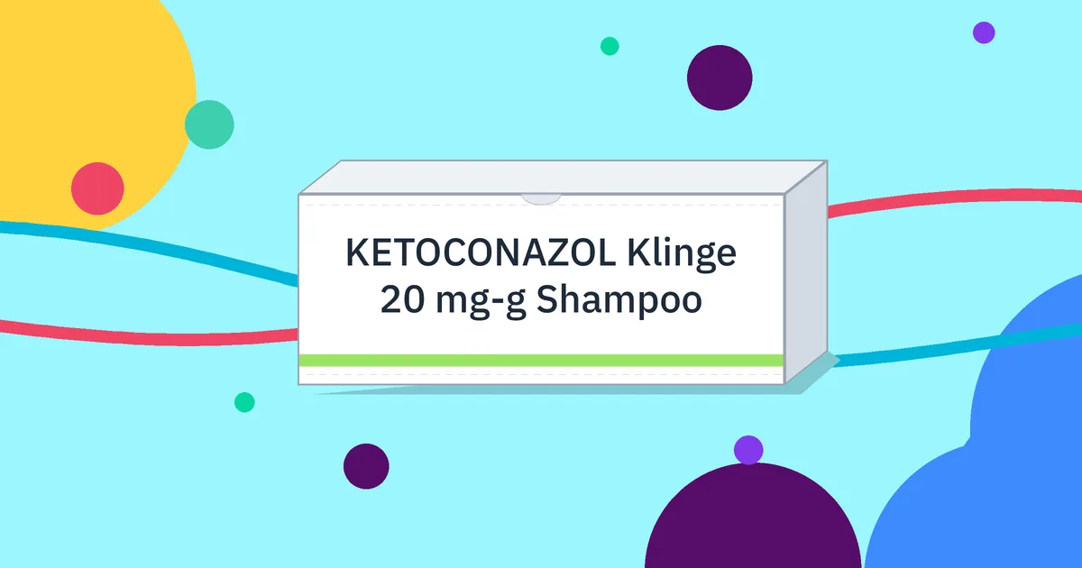 Symbolbild: Packung mit der Aufschrift KETOCONAZOL Klinge 20 mg-g Shampoo (PZN 17390086) – Verfügbarkeit und Bezug in Apotheken in Frankfurt am Main