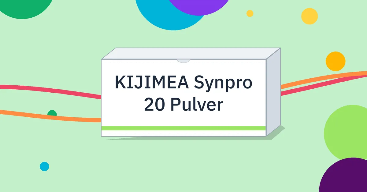 Symbolbild: Packung mit der Aufschrift KIJIMEA Synpro 20 Pulver (PZN 13592373) – Verfügbarkeit und Bezug in Apotheken in Frankfurt am Main