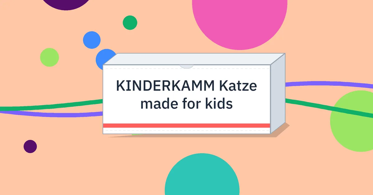 Symbolbild: Packung mit der Aufschrift KINDERKAMM Katze made for kids (PZN 09606307) – Verfügbarkeit und Bezug in Apotheken in Frankfurt am Main