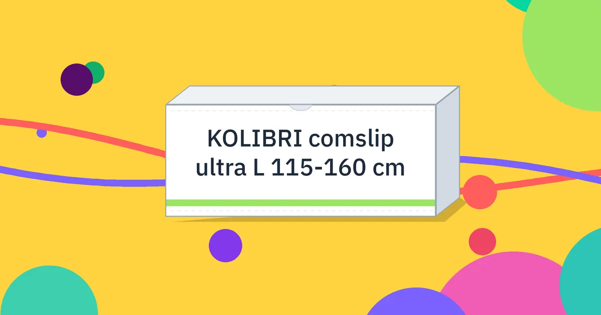 Symbolbild: Packung mit der Aufschrift KOLIBRI comslip ultra L 115-160 cm (PZN 11036515) – Verfügbarkeit und Bezug in Apotheken in Frankfurt am Main