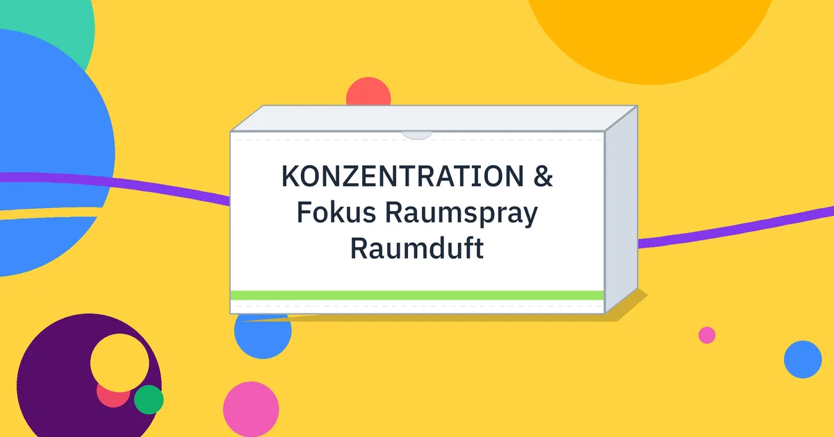 Symbolbild: Packung mit der Aufschrift KONZENTRATION & Fokus Raumspray Raumduft (PZN 20921015) – Verfügbarkeit und Bezug in Apotheken in Frankfurt am Main