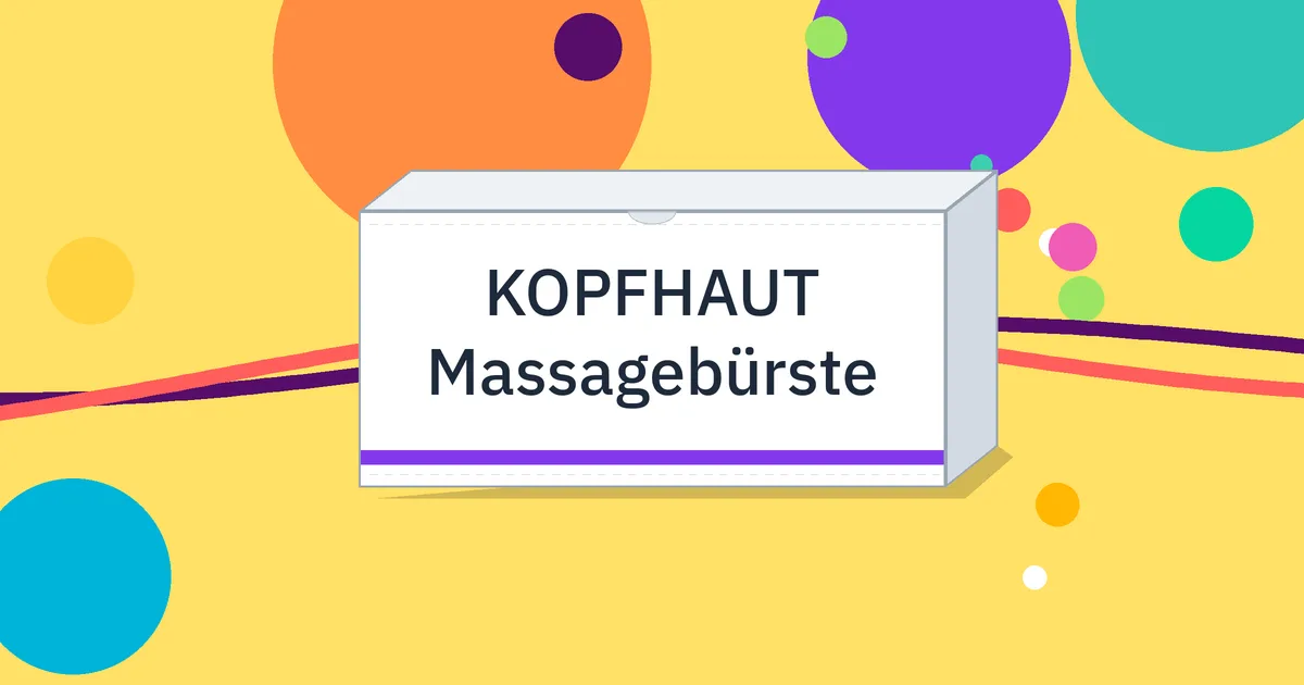 Symbolbild: Packung mit der Aufschrift KOPFHAUT Massagebürste (PZN 19398844) – Verfügbarkeit und Bezug in Apotheken in Frankfurt am Main