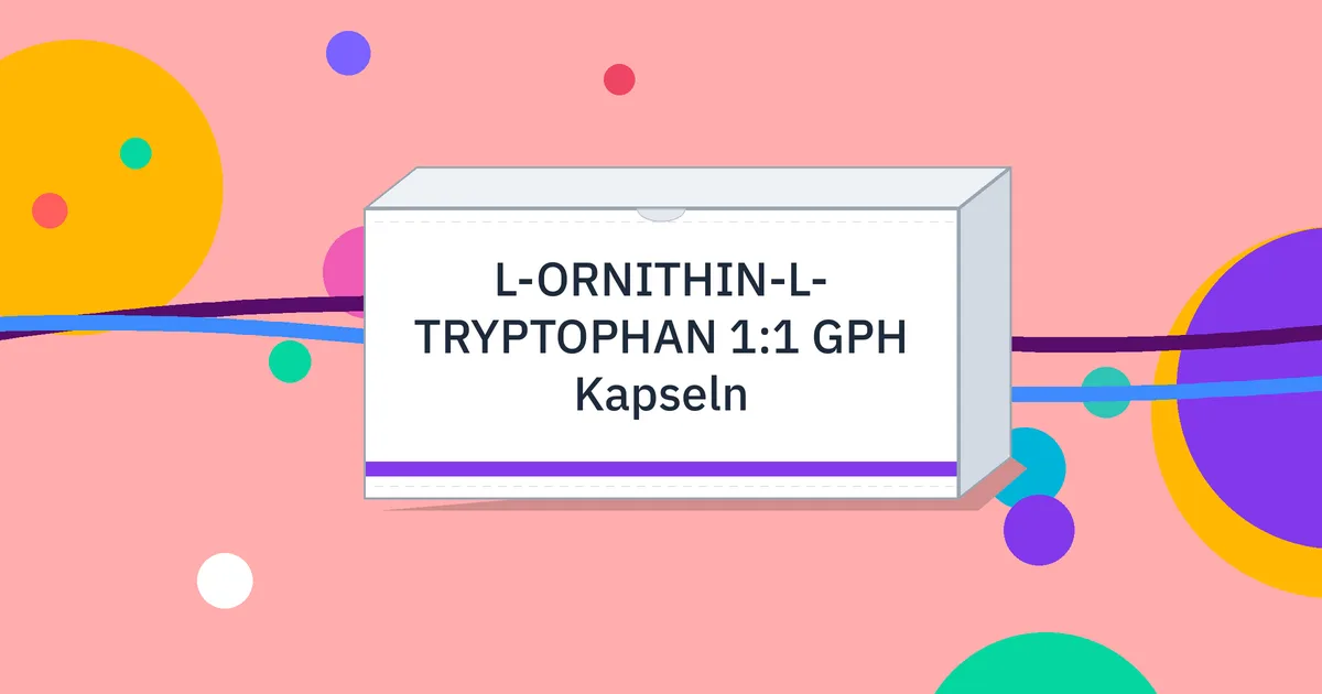 Symbolbild: Packung mit der Aufschrift L-ORNITHIN-L-TRYPTOPHAN 1:1 GPH Kapseln (PZN 09918656) – Verfügbarkeit und Bezug in Apotheken in Frankfurt am Main