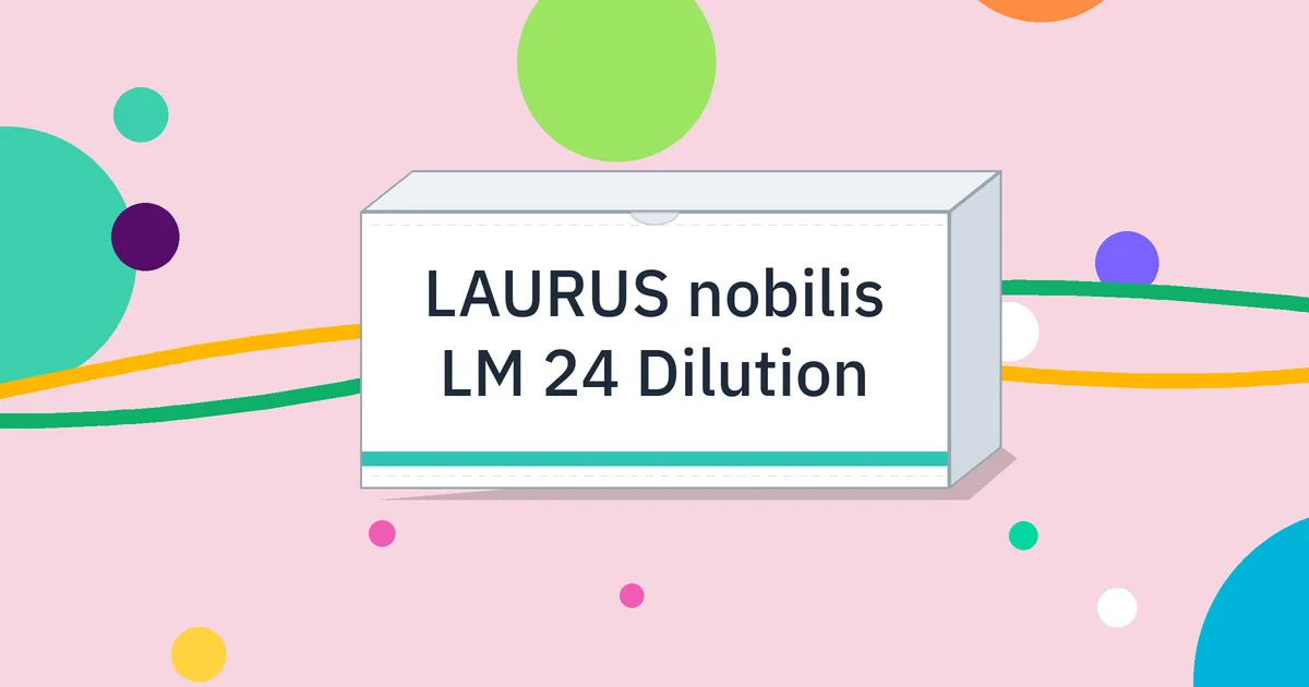 Symbolbild: Packung mit der Aufschrift LAURUS nobilis LM 24 Dilution (PZN 13524650) – Verfügbarkeit und Bezug in Apotheken in Frankfurt am Main