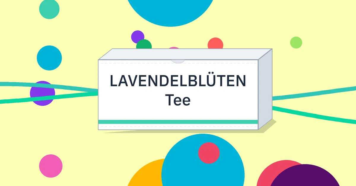 Symbolbild: Packung mit der Aufschrift LAVENDELBLÜTEN Tee (PZN 16837349) – Verfügbarkeit und Bezug in Apotheken in Frankfurt am Main