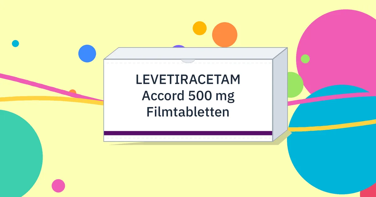 Symbolbild: Packung mit der Aufschrift LEVETIRACETAM Accord 500 mg Filmtabletten (PZN 16792954) – Verfügbarkeit und Bezug in Apotheken in Frankfurt am Main