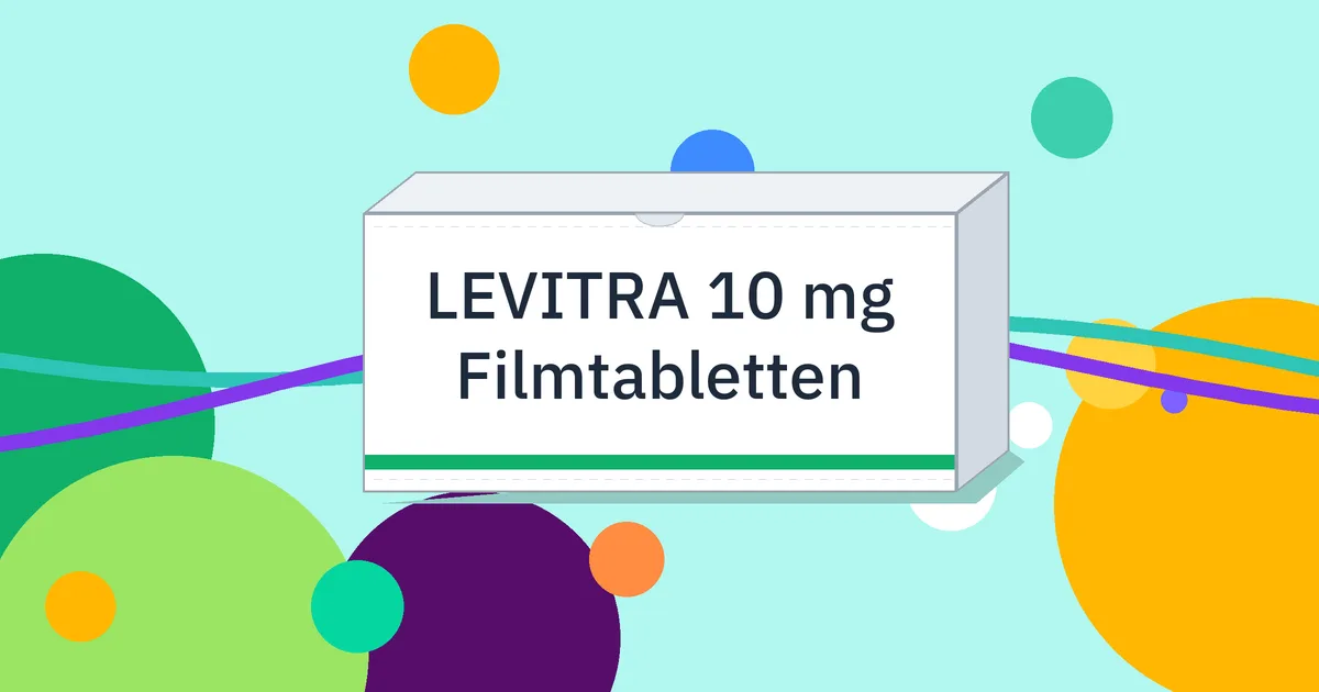 Symbolbild: Packung mit der Aufschrift LEVITRA 10 mg Filmtabletten (PZN 17510900) – Verfügbarkeit und Bezug in Apotheken in Frankfurt am Main