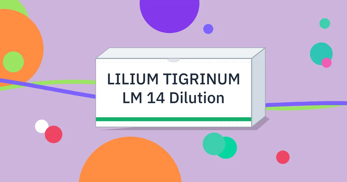 Symbolbild: Packung mit der Aufschrift LILIUM TIGRINUM LM 14 Dilution (PZN 12931146) – Verfügbarkeit und Bezug in Apotheken in Frankfurt am Main