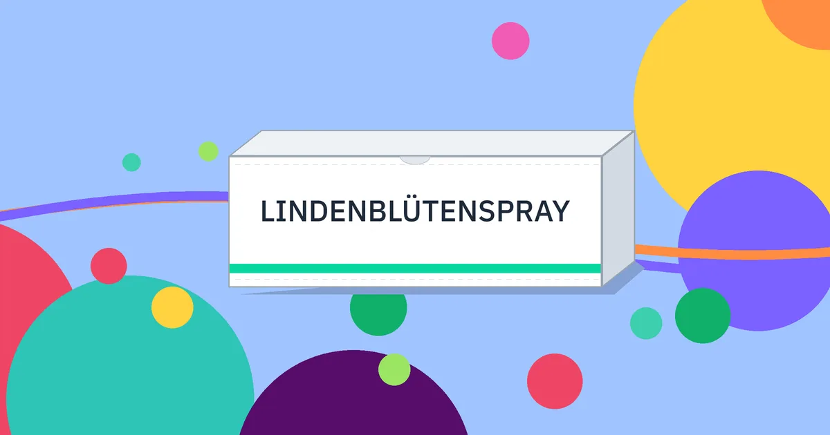 Symbolbild: Packung mit der Aufschrift LINDENBLÜTENSPRAY (PZN 11713080) – Verfügbarkeit und Bezug in Apotheken in Frankfurt am Main
