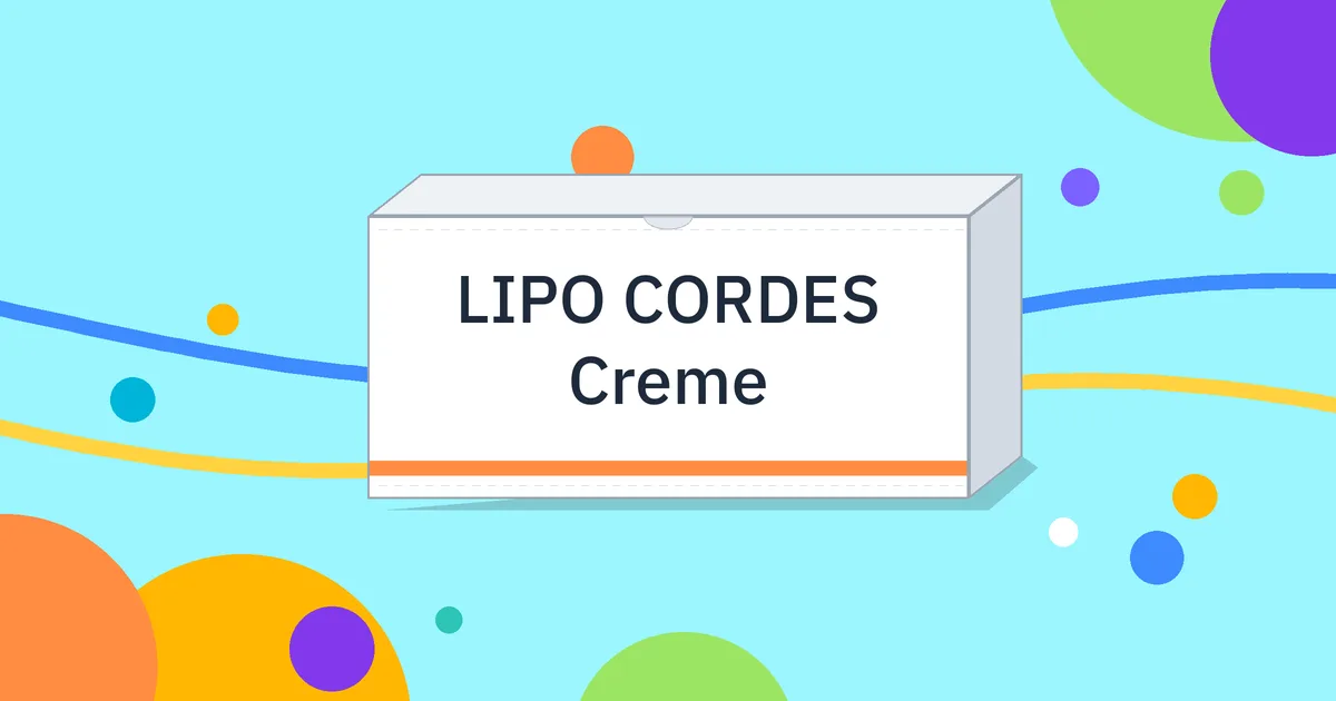 Symbolbild: Packung mit der Aufschrift LIPO CORDES Creme (PZN 00937161) – Verfügbarkeit und Bezug in Apotheken in Frankfurt am Main