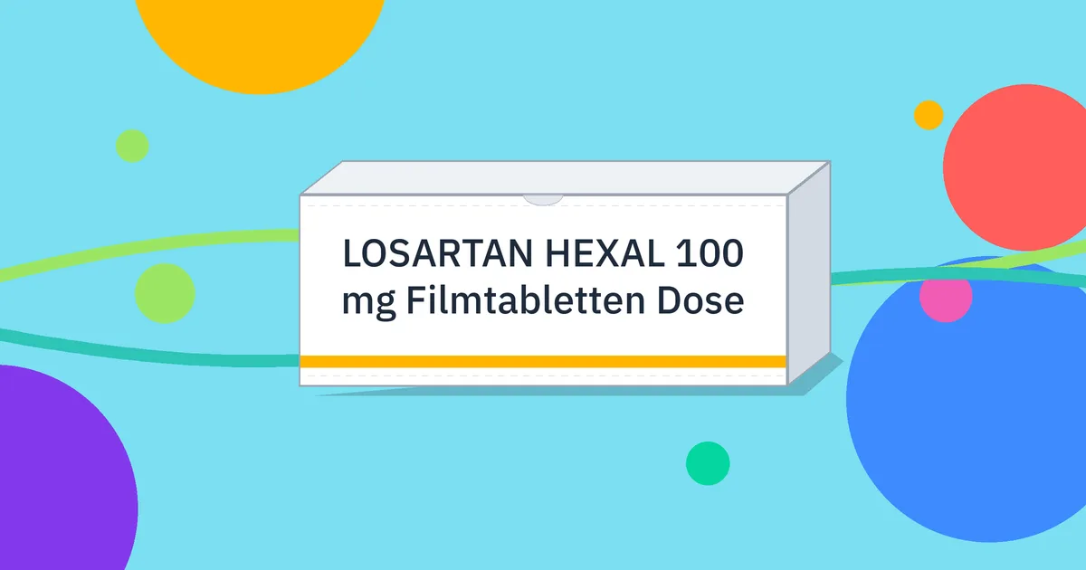 Symbolbild: Packung mit der Aufschrift LOSARTAN HEXAL 100 mg Filmtabletten Dose (PZN 17420746) – Verfügbarkeit und Bezug in Apotheken in Frankfurt am Main