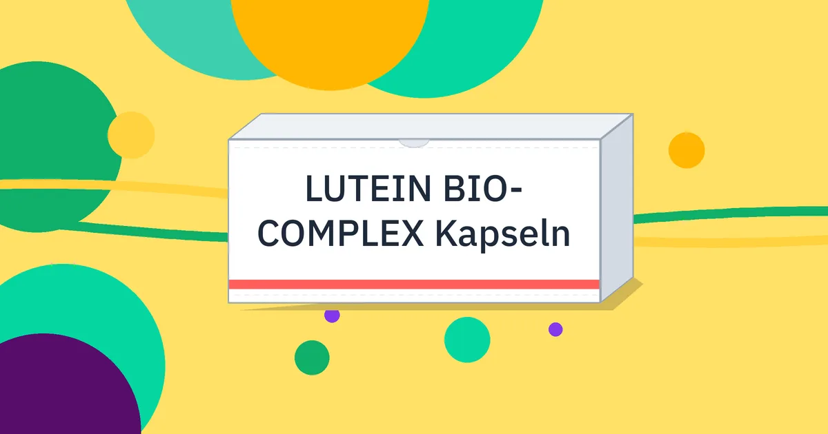 Symbolbild: Packung mit der Aufschrift LUTEIN BIO-COMPLEX Kapseln (PZN 07007270) – Verfügbarkeit und Bezug in Apotheken in Frankfurt am Main