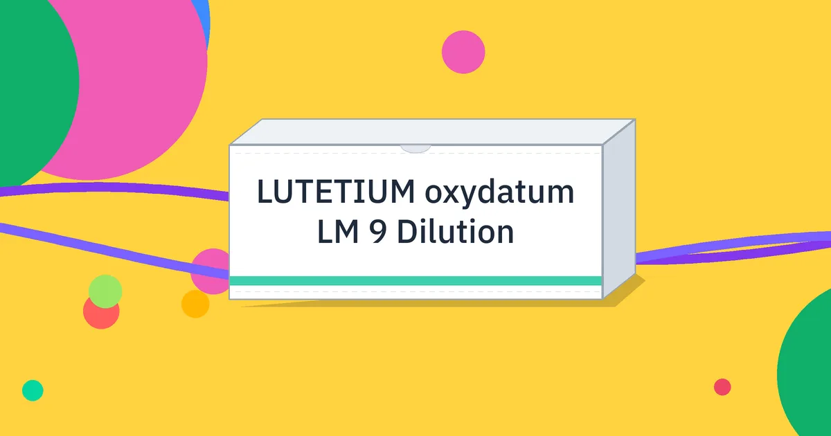 Symbolbild: Packung mit der Aufschrift LUTETIUM oxydatum LM 9 Dilution (PZN 12934771) – Verfügbarkeit und Bezug in Apotheken in Frankfurt am Main