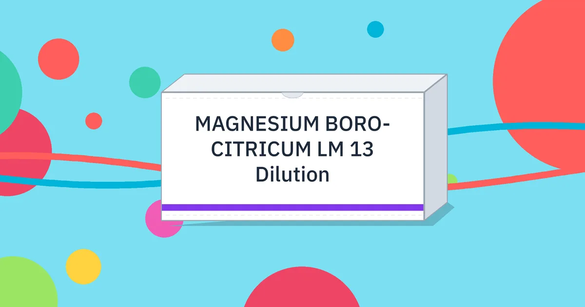 Symbolbild: Packung mit der Aufschrift MAGNESIUM BORO-CITRICUM LM 13 Dilution (PZN 12936600) – Verfügbarkeit und Bezug in Apotheken in Frankfurt am Main