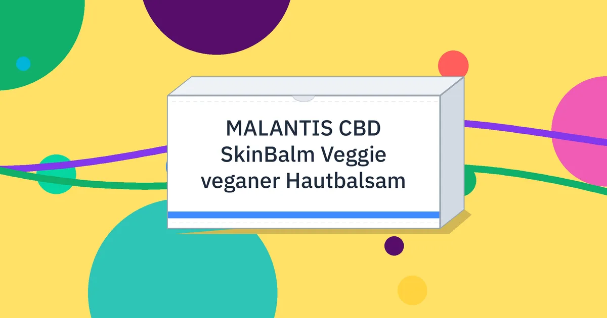 Symbolbild: Packung mit der Aufschrift MALANTIS CBD SkinBalm Veggie veganer Hautbalsam (PZN 18221670) – Verfügbarkeit und Bezug in Apotheken in Frankfurt am Main