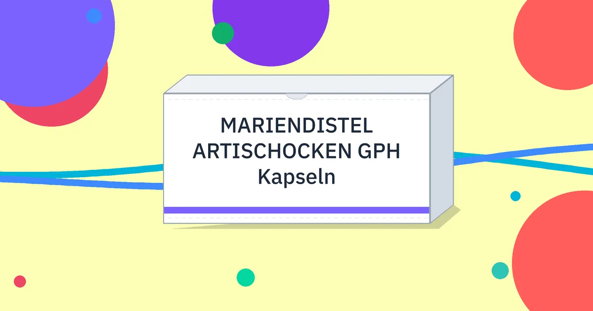Symbolbild: Packung mit der Aufschrift MARIENDISTEL ARTISCHOCKEN GPH Kapseln (PZN 13894648) – Verfügbarkeit und Bezug in Apotheken in Frankfurt am Main