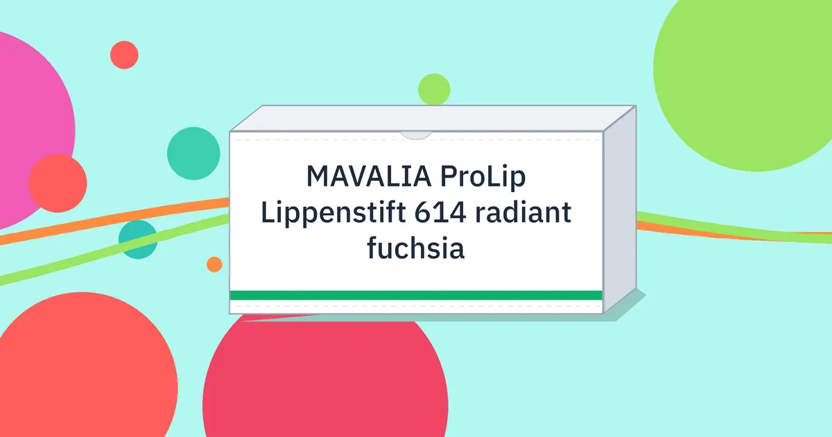 Symbolbild: Packung mit der Aufschrift MAVALIA ProLip Lippenstift 614 radiant fuchsia (PZN 11108539) – Verfügbarkeit und Bezug in Apotheken in Frankfurt am Main
