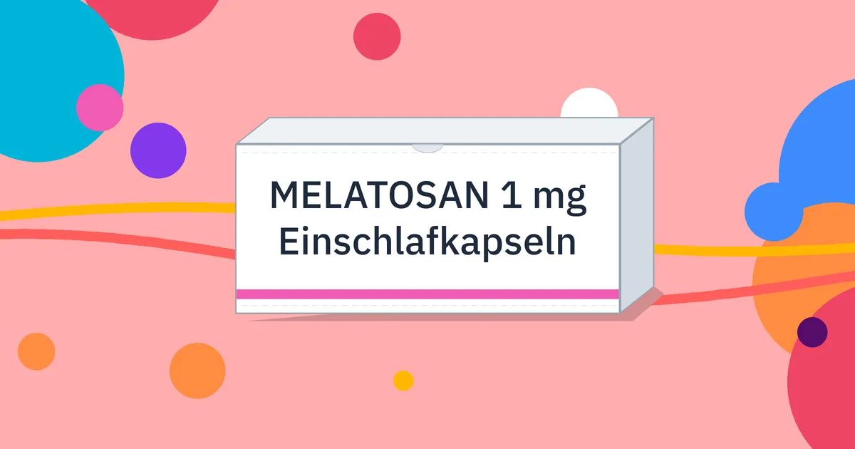 Symbolbild: Packung mit der Aufschrift MELATOSAN 1 mg Einschlafkapseln (PZN 16586686) – Verfügbarkeit und Bezug in Apotheken in Frankfurt am Main