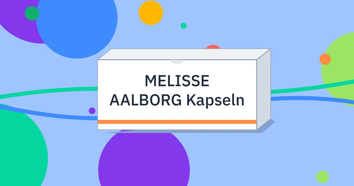 Symbolbild: Packung mit der Aufschrift MELISSE AALBORG Kapseln (PZN 01071309) – Verfügbarkeit und Bezug in Apotheken in Frankfurt am Main