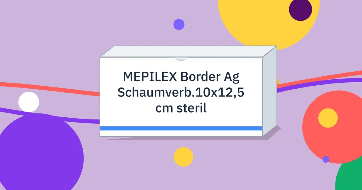 Symbolbild: Packung mit der Aufschrift MEPILEX Border Ag Schaumverb.10x12,5 cm steril (PZN 15529539) – Verfügbarkeit und Bezug in Apotheken in Frankfurt am Main