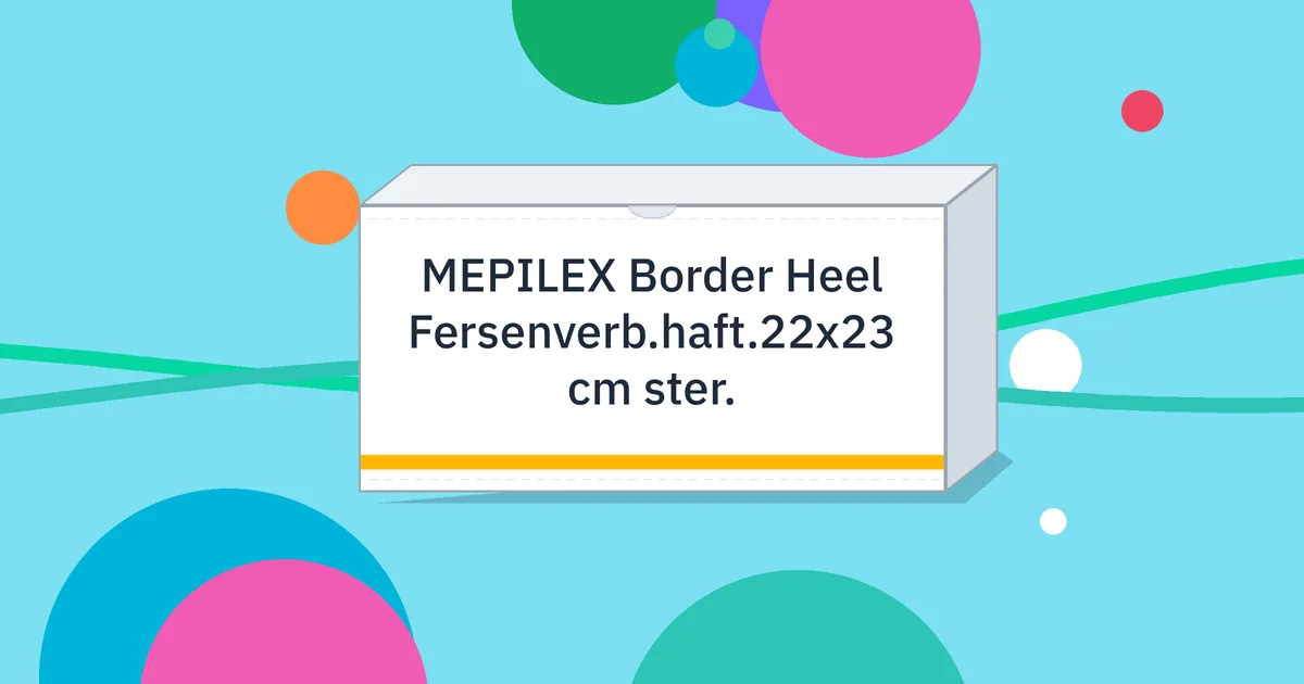 Symbolbild: Packung mit der Aufschrift MEPILEX Border Heel Fersenverb.haft.22x23 cm ster. (PZN 20139496) – Verfügbarkeit und Bezug in Apotheken in Frankfurt am Main