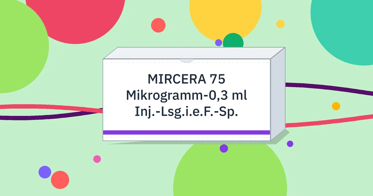 Symbolbild: Packung mit der Aufschrift MIRCERA 75 Mikrogramm-0,3 ml Inj.-Lsg.i.e.F.-Sp. (PZN 09234277) – Verfügbarkeit und Bezug in Apotheken in Frankfurt am Main