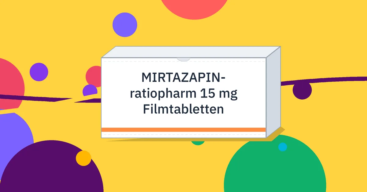 Symbolbild: Packung mit der Aufschrift MIRTAZAPIN-ratiopharm 15 mg Filmtabletten (PZN 09123514) – Verfügbarkeit und Bezug in Apotheken in Frankfurt am Main
