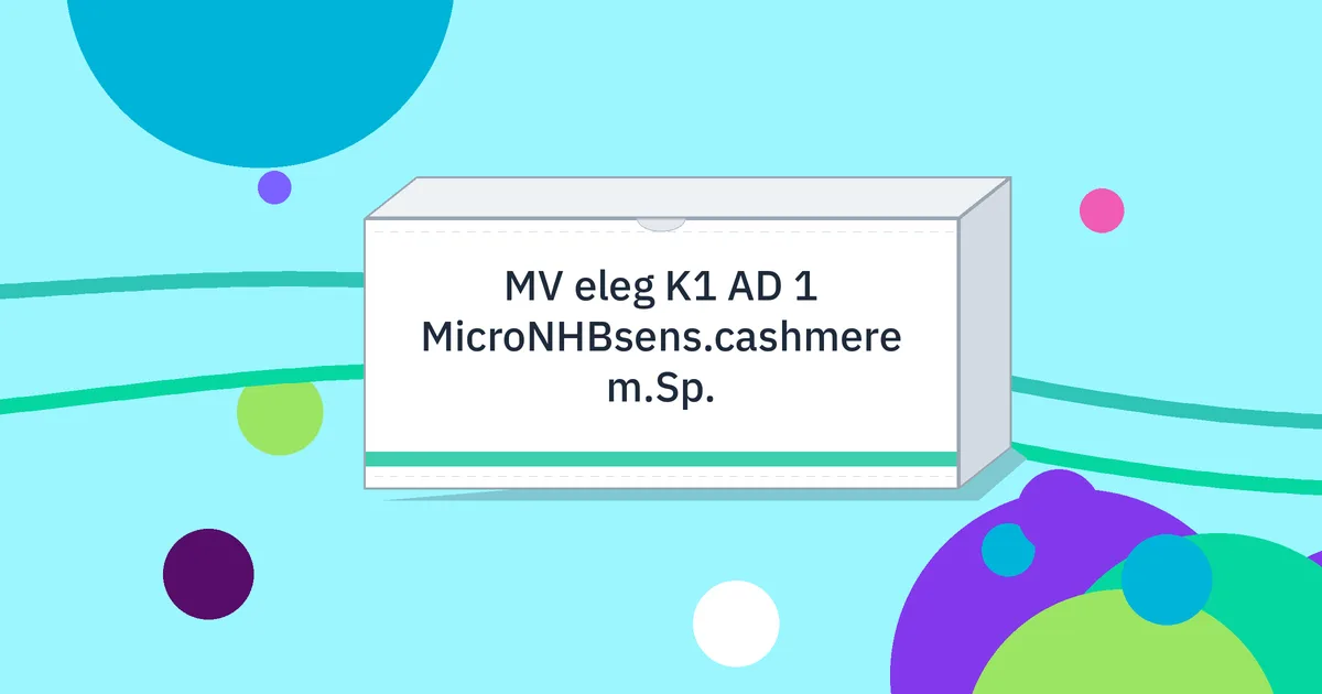 Symbolbild: Packung mit der Aufschrift MV eleg K1 AD 1 MicroNHBsens.cashmere m.Sp. (PZN 15669051) – Verfügbarkeit und Bezug in Apotheken in Frankfurt am Main