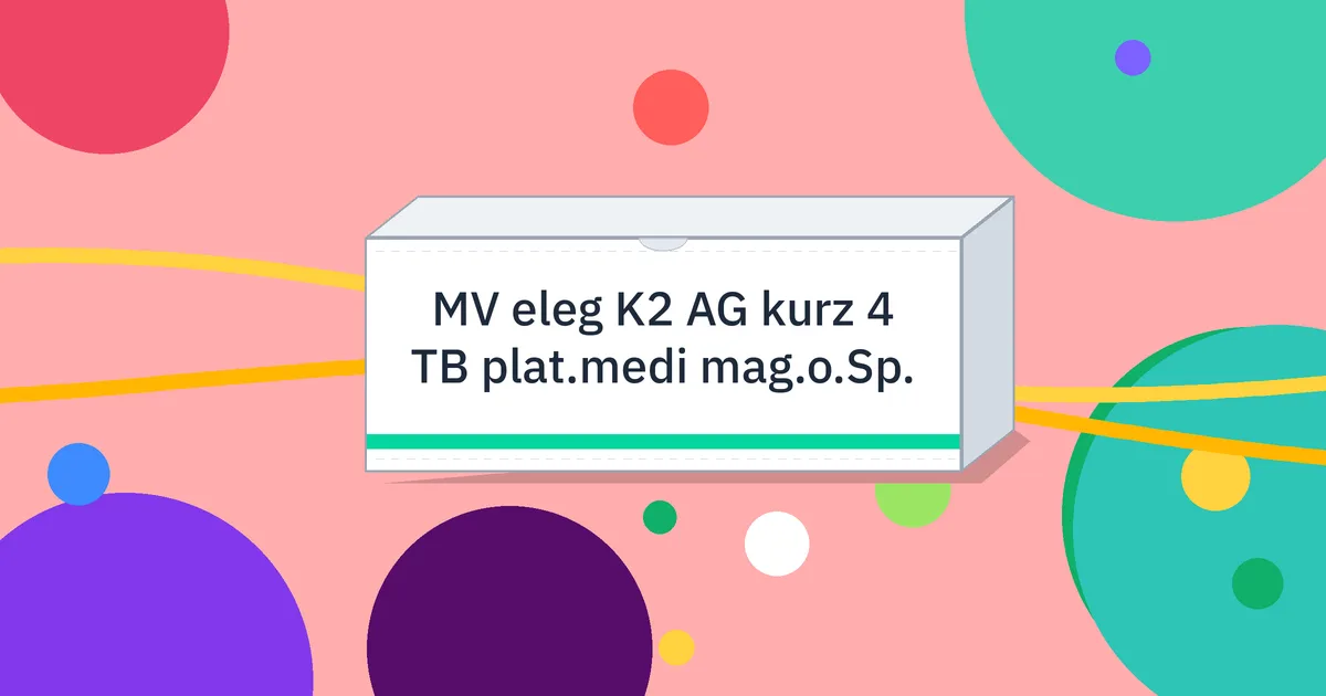 Symbolbild: Packung mit der Aufschrift MV eleg K2 AG kurz 4 TB plat.medi mag.o.Sp. (PZN 14634671) – Verfügbarkeit und Bezug in Apotheken in Frankfurt am Main