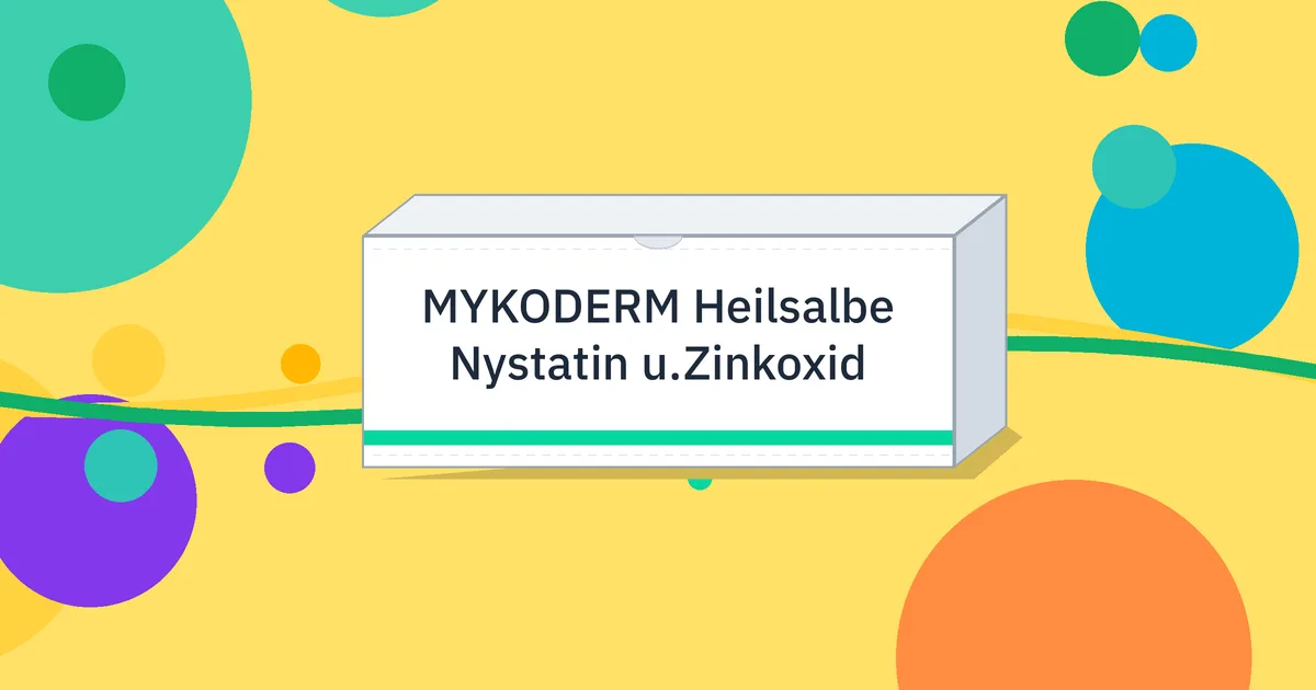 Symbolbild: Packung mit der Aufschrift MYKODERM Heilsalbe Nystatin u.Zinkoxid (PZN 01541382) – Verfügbarkeit und Bezug in Apotheken in Frankfurt am Main