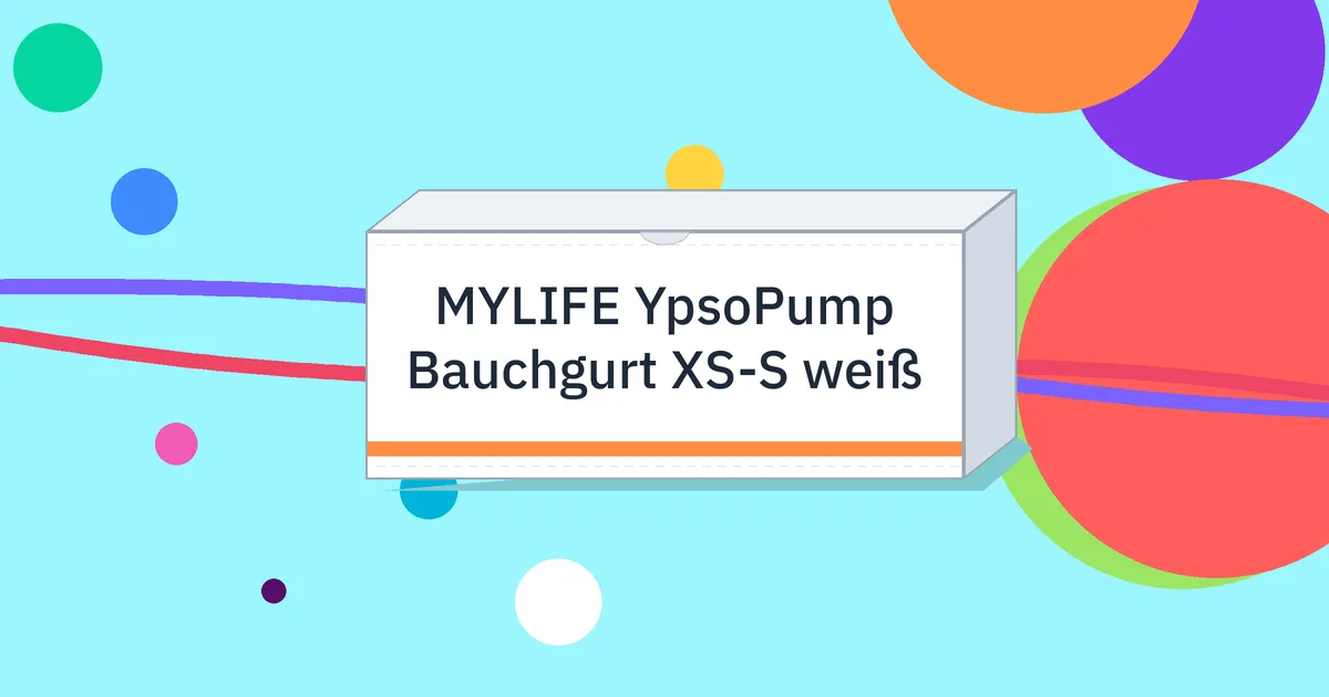 Symbolbild: Packung mit der Aufschrift MYLIFE YpsoPump Bauchgurt XS-S weiß (PZN 16128305) – Verfügbarkeit und Bezug in Apotheken in Frankfurt am Main