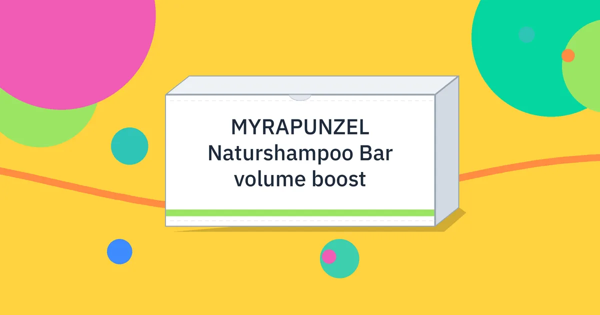 Symbolbild: Packung mit der Aufschrift MYRAPUNZEL Naturshampoo Bar volume boost (PZN 17856018) – Verfügbarkeit und Bezug in Apotheken in Frankfurt am Main