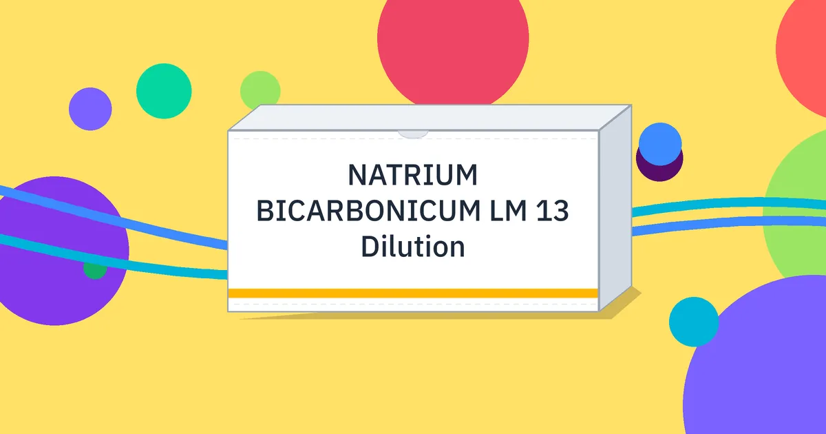 Symbolbild: Packung mit der Aufschrift NATRIUM BICARBONICUM LM 13 Dilution (PZN 12960283) – Verfügbarkeit und Bezug in Apotheken in Frankfurt am Main