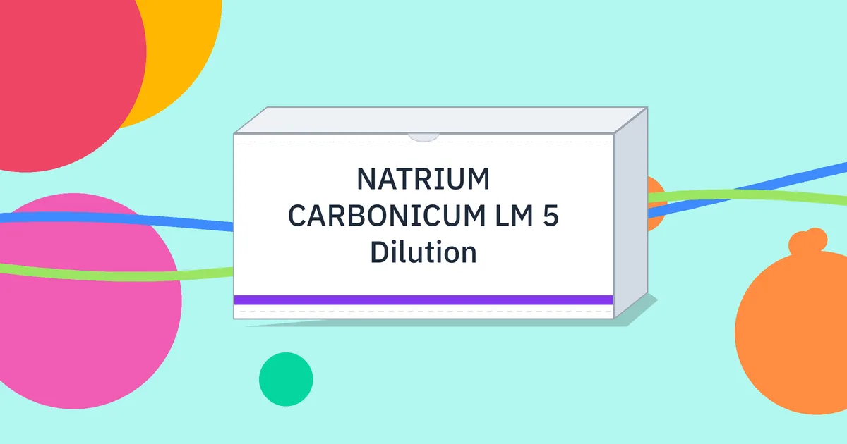 Symbolbild: Packung mit der Aufschrift NATRIUM CARBONICUM LM 5 Dilution (PZN 12961584) – Verfügbarkeit und Bezug in Apotheken in Frankfurt am Main