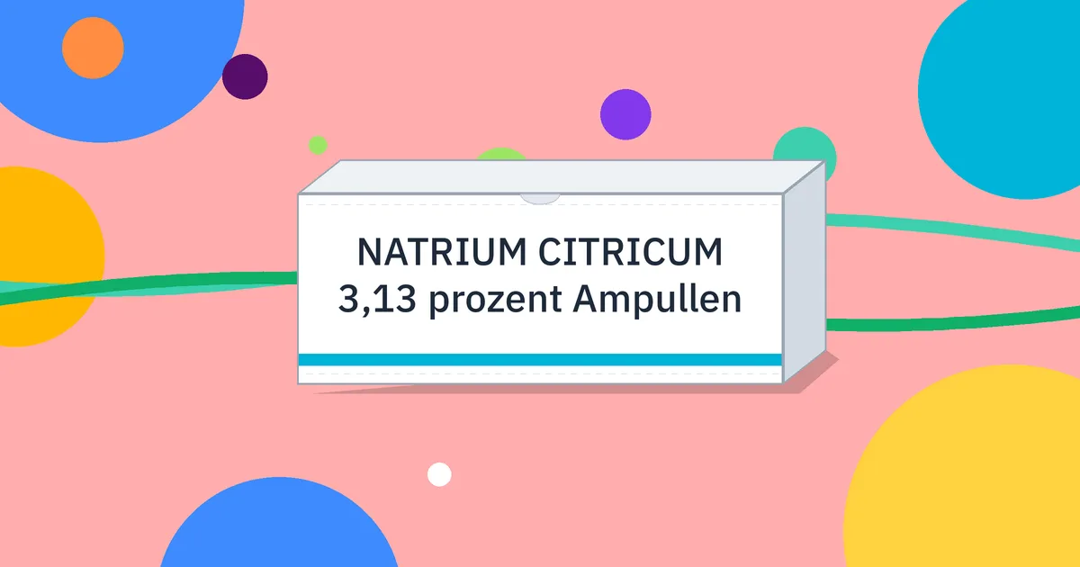 Symbolbild: Packung mit der Aufschrift NATRIUM CITRICUM 3,13 prozent Ampullen (PZN 02572597) – Verfügbarkeit und Bezug in Apotheken in Frankfurt am Main
