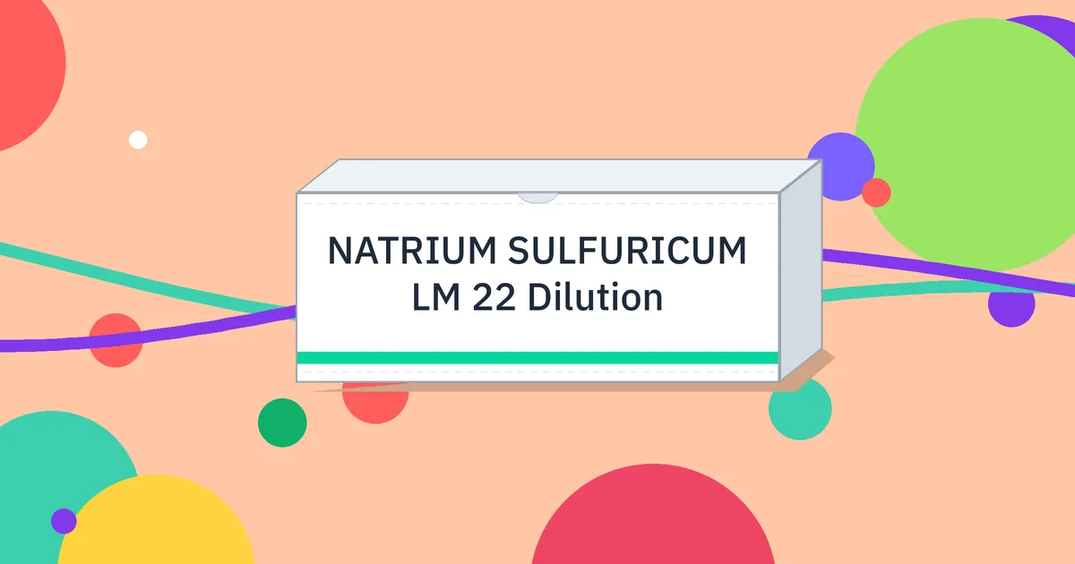 Symbolbild: Packung mit der Aufschrift NATRIUM SULFURICUM LM 22 Dilution (PZN 12967374) – Verfügbarkeit und Bezug in Apotheken in Frankfurt am Main