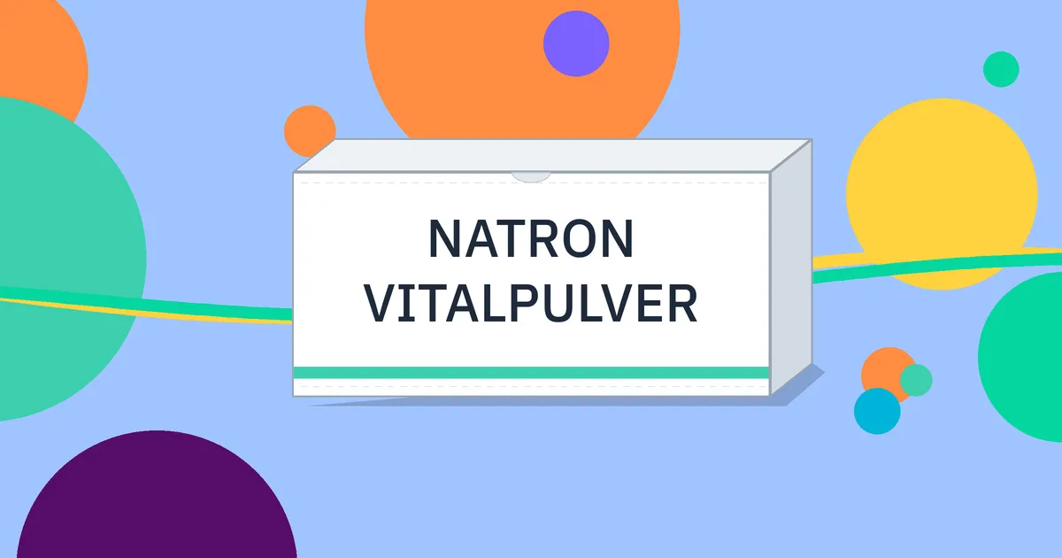 Symbolbild: Packung mit der Aufschrift NATRON VITALPULVER (PZN 12464638) – Verfügbarkeit und Bezug in Apotheken in Frankfurt am Main