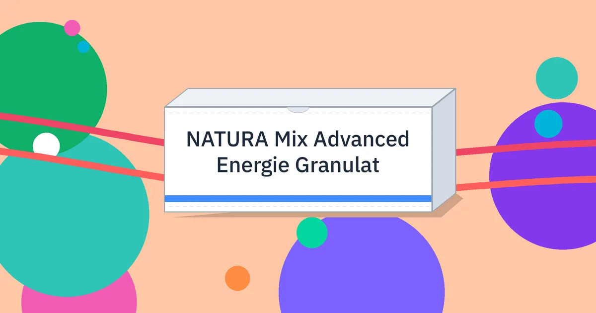 Symbolbild: Packung mit der Aufschrift NATURA Mix Advanced Energie Granulat (PZN 15824528) – Verfügbarkeit und Bezug in Apotheken in Frankfurt am Main
