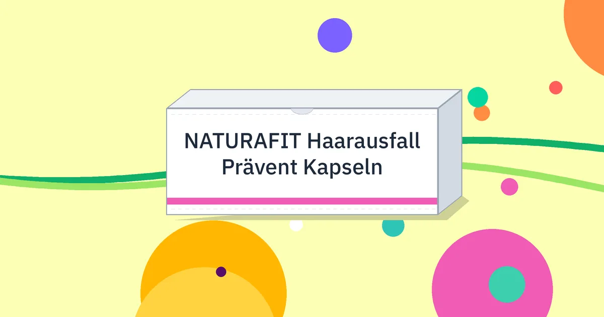 Symbolbild: Packung mit der Aufschrift NATURAFIT Haarausfall Prävent Kapseln (PZN 11130088) – Verfügbarkeit und Bezug in Apotheken in Frankfurt am Main